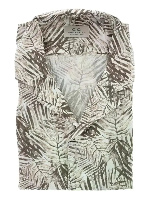 Corneliani Botanical-print Shirt - White