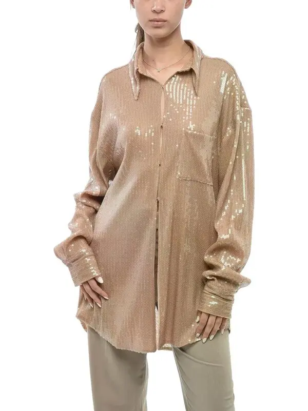 Giuseppe Di Morabito Sequin Embellished Shirt - Neutrals