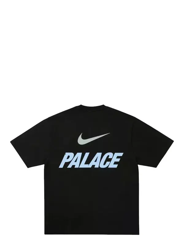 PALACE X Nike Swoosh Logo-print T-shirt - Black