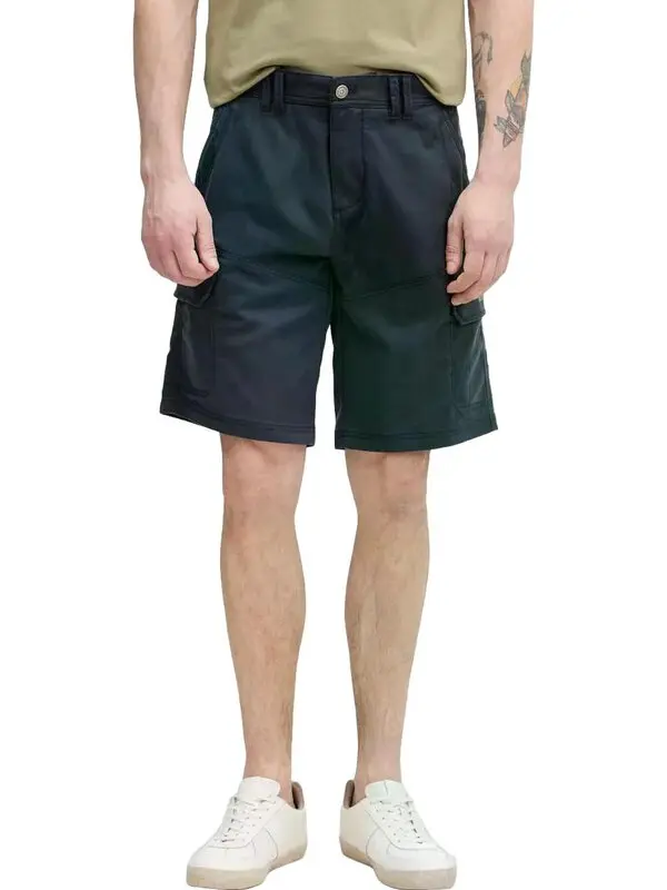 AERONAUTICA MILITARE Cargo Shorts With Logo Patch - Blue