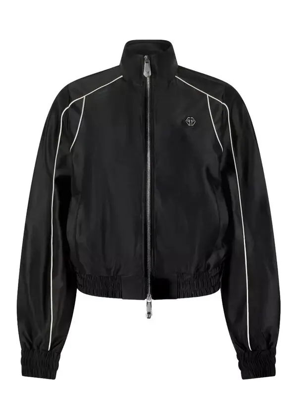 Philipp Plein Laminated Tracksuit Jacket - Black