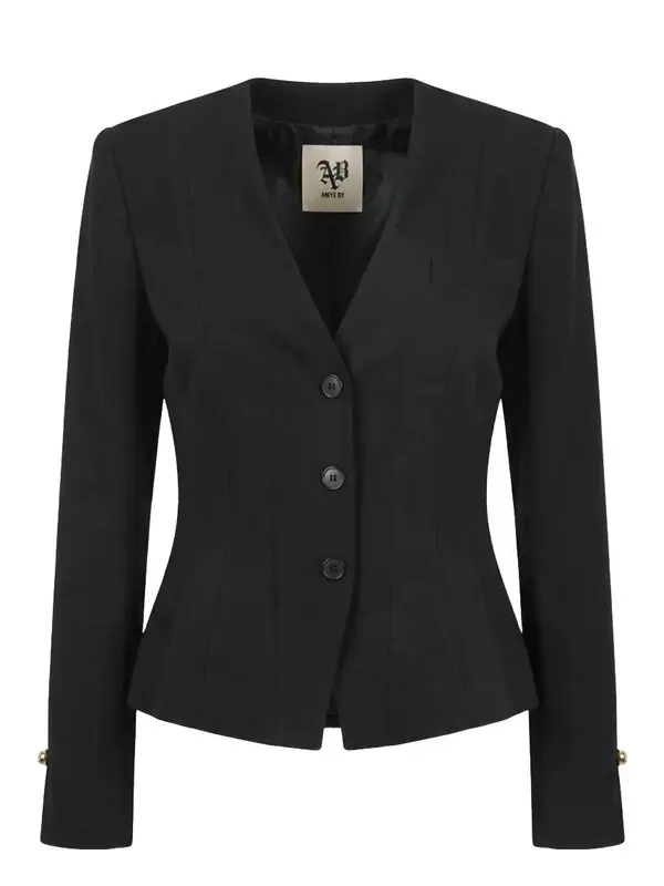 ANIYE BY Dafne Peplum Button-fastening Jacket - Black