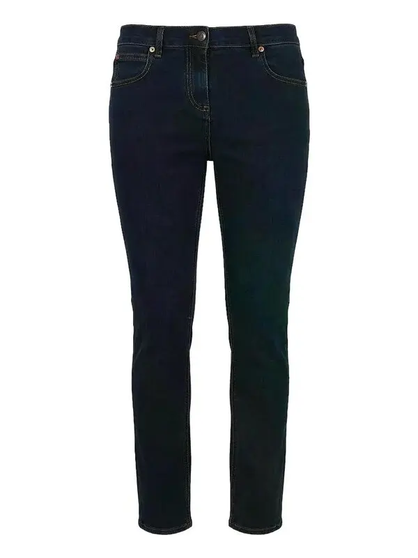 Valentino Garavani Slim-fit Jeans With V-detail - Blue