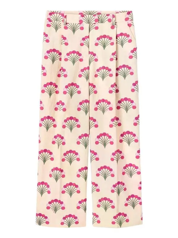 La DoubleJ Florette Ecru Cotton Loose Pants - Neutrals