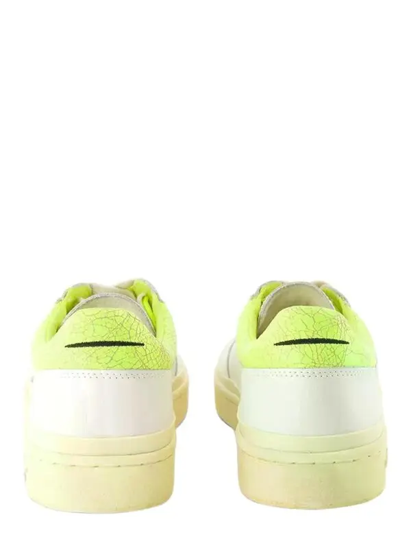 GHOUD VENICE Brushed Effect Leather Sneakers - White