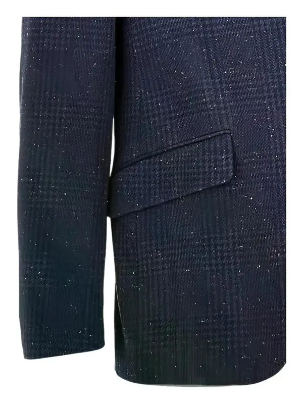 Etro Checked Single-breasted Blazer - Blue