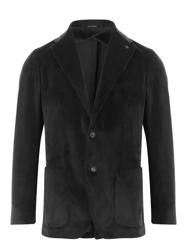Tagliatore Single-breasted Corduroy Blazer - Black