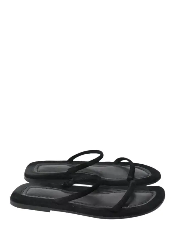 TOTEME The City Slides Suede - Black
