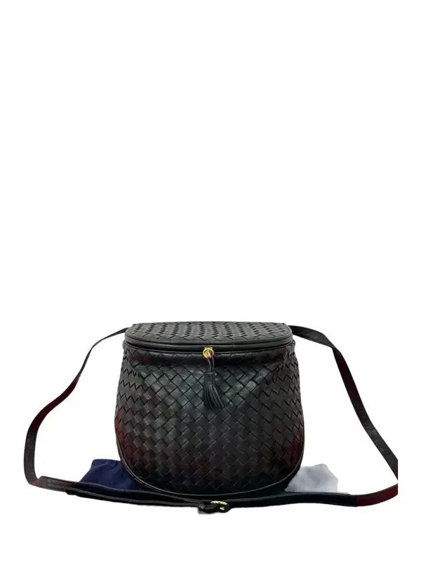 Bottega Veneta 20th Century Nappa Intrecciato Crossbody Bag - Black