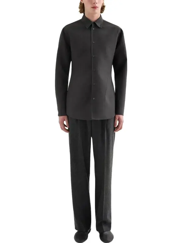 JIL SANDER Lightweight Wool Flannel Trousers - Grey
