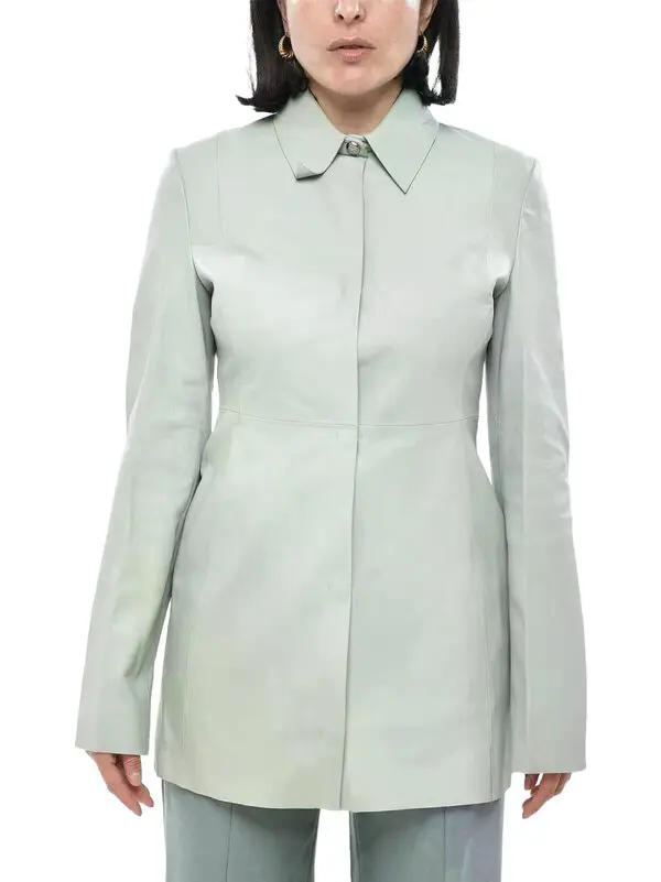 Off-White Lambskin Long-sleeve Shirt - Green