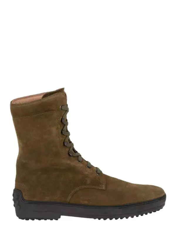 TOD'S Suede Lace-up Boots - Brown