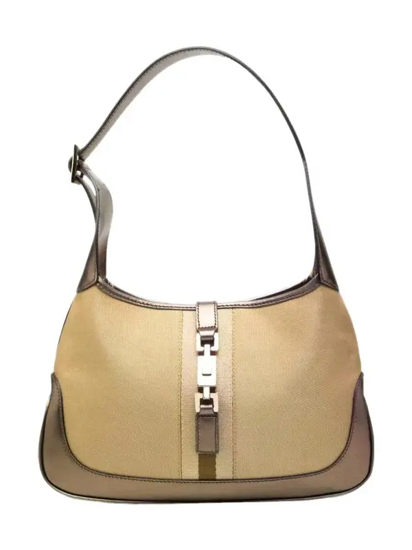 Gucci 20th Century Canvas Web Jackie Shoulder Bag - Brown