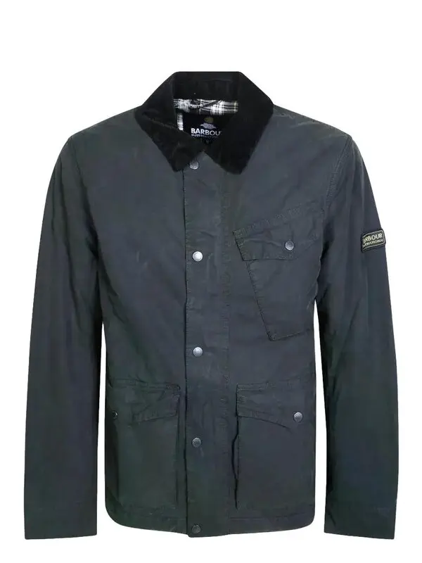 BARBOUR INTERNATIONAL Washed Waxed-cotton Military Jacket - Green
