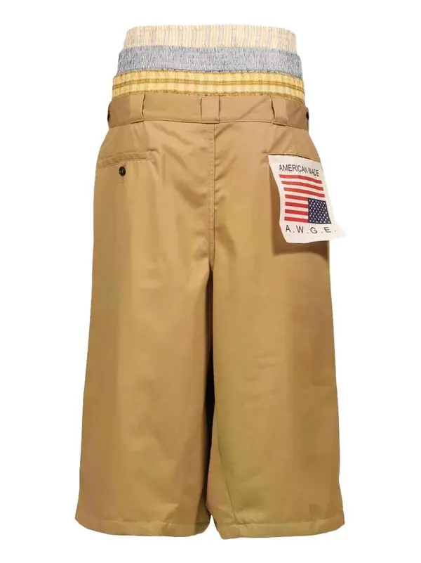 AWGE Layered Waistband Bermuda Shorts - Neutrals