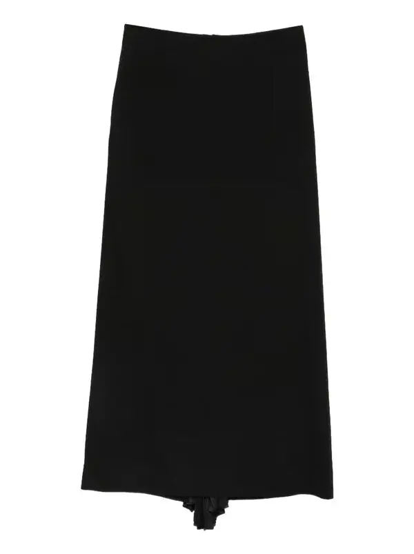 JIL SANDER Pleated Insert Maxi Skirt - Black