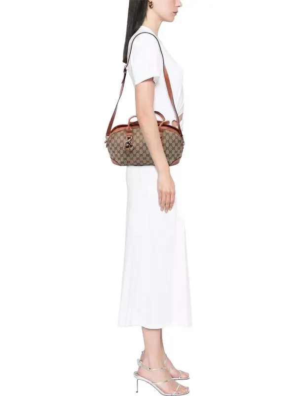Gucci Gg Canvas Heart Bit Satchel - Neutrals