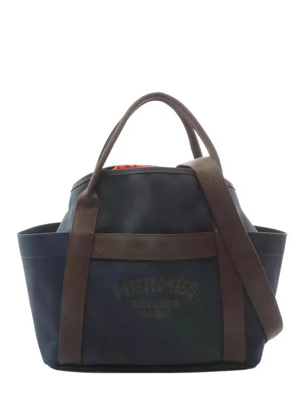 Hermès Groom Canvas Tote Bag - Blue