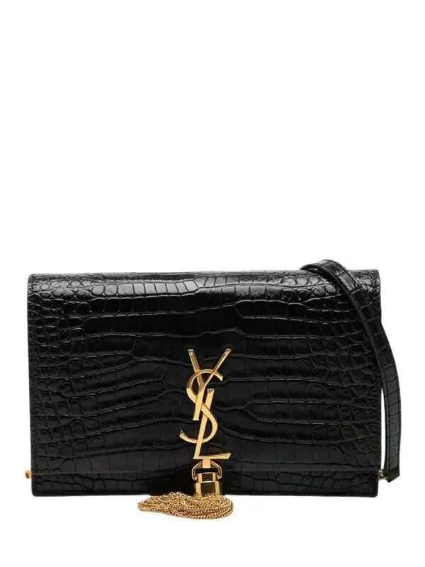 Saint Laurent Small Monogram Kate Tassel Crossbody Bag - Black