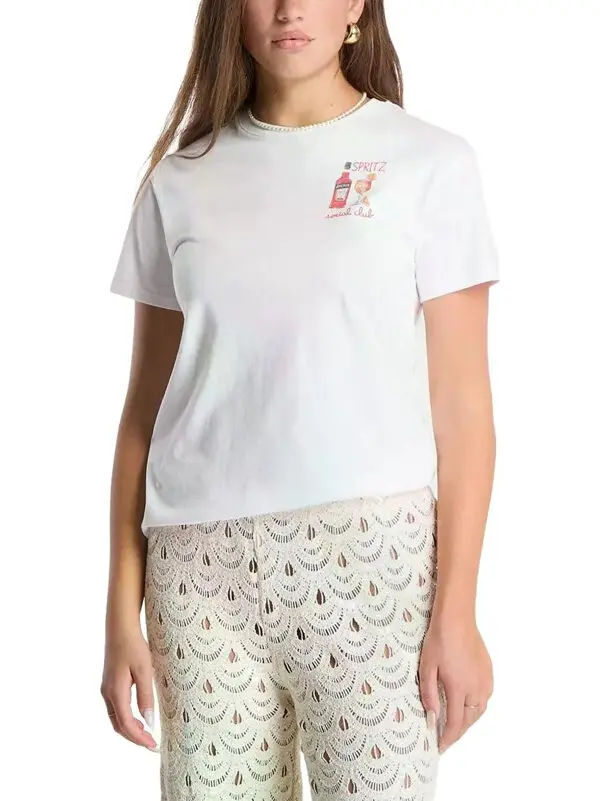 MC2 SAINT BARTH Emilie Graphic Print T-shirt - White