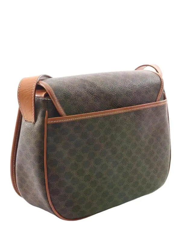 Celine Macadam Pattern Shoulder Bag - Brown