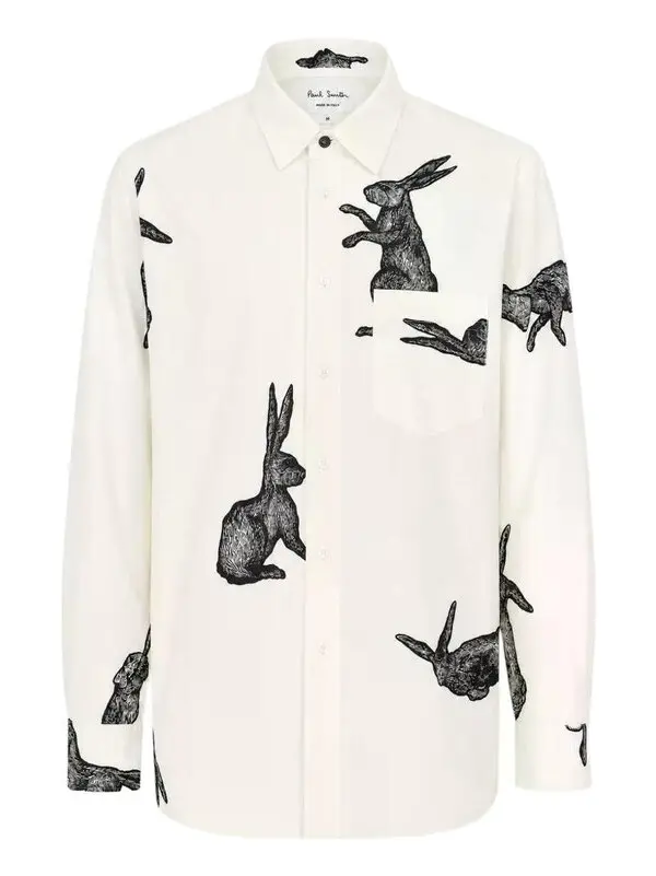 Paul Smith Rabbit-print Shirt - White
