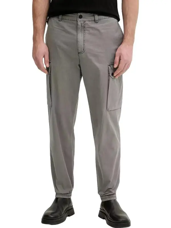 Armani Exchange Ripstop Texture Cuffed Cargo Pants - Grey