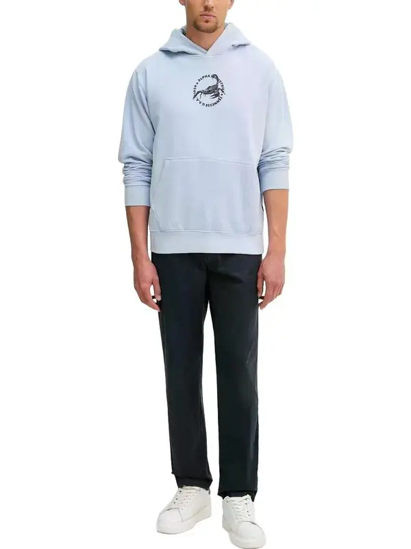 AERONAUTICA MILITARE Logo Patch Straight Leg Trousers - Blue