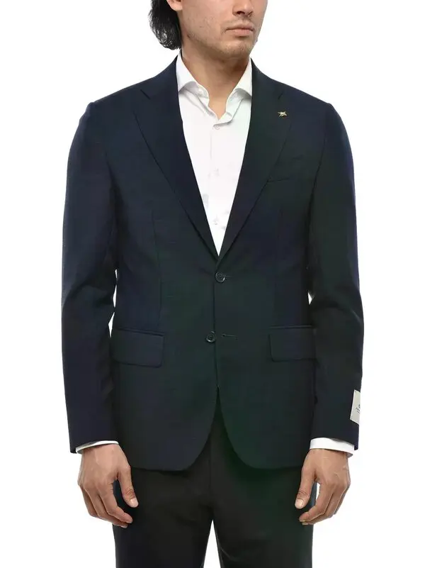 Corneliani Single-breasted Flap-pocket Blazer - Blue