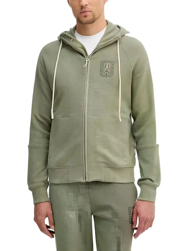 AERONAUTICA MILITARE Logo Patch Zip-up Hoodie - Green