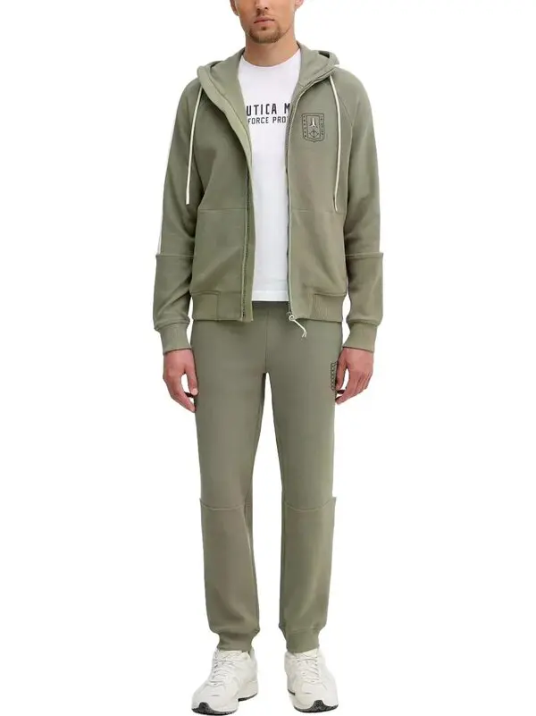 AERONAUTICA MILITARE Logo Patch Zip-up Hoodie - Green