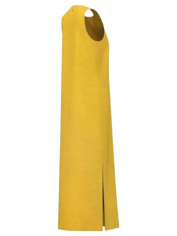 Marella Emme Linen Midi Dress - Yellow