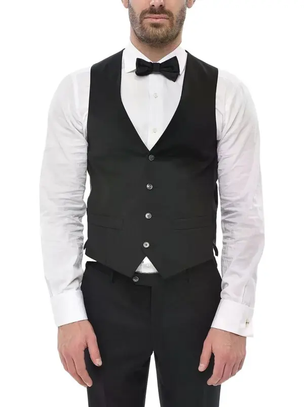 Corneliani Virgin Wool Waistcoat - Black