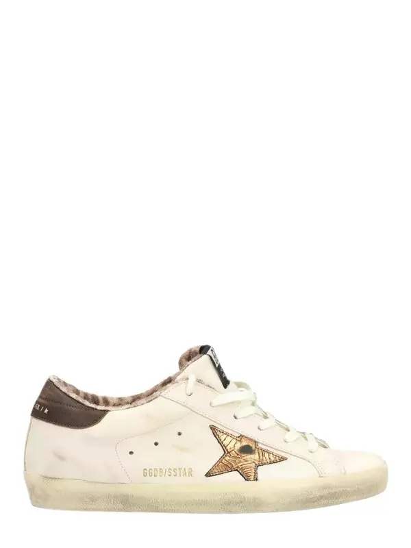 GOLDEN GOOSE Super-star Distressed Sneakers - Neutrals