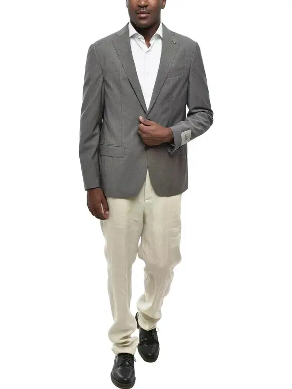Corneliani Single-breasted Wool Blazer - Grey