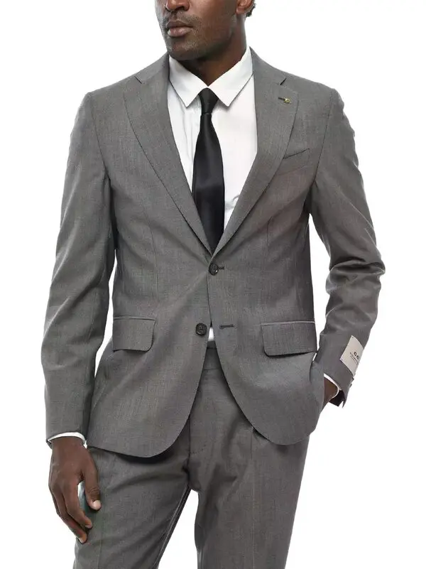 Corneliani Single-breasted Wool Suit - Grey