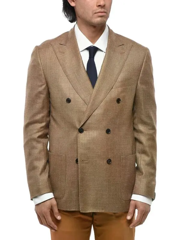 Corneliani Gate Double-breasted Blazer - Brown