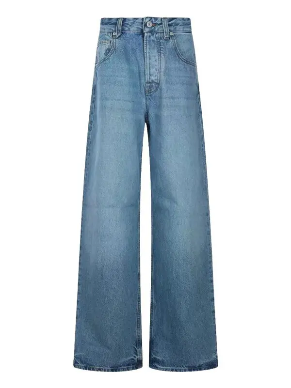 Jacquemus Wide Leg Denim Pants - Blue