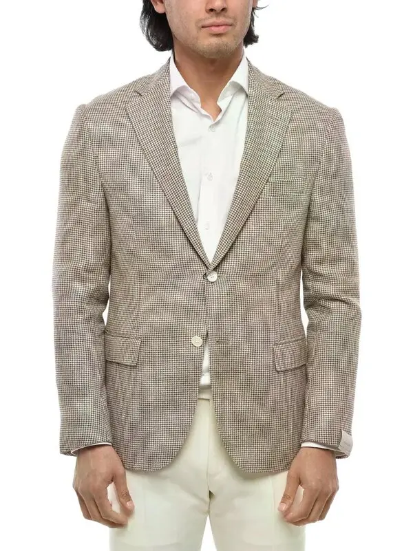 Corneliani Houndstooth-pattern Blazer - Brown
