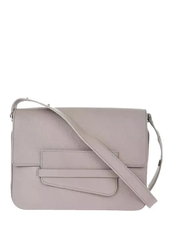 Il Bisonte Hammered Leather Shoulder Bag - Grey