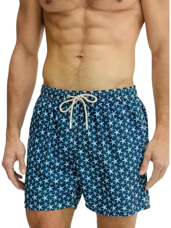 MC2 SAINT BARTH Starfish Print Swim Shorts - Blue