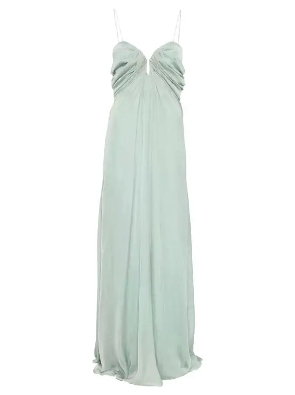 Raquel Diniz Ruched Maxi Dress - Green