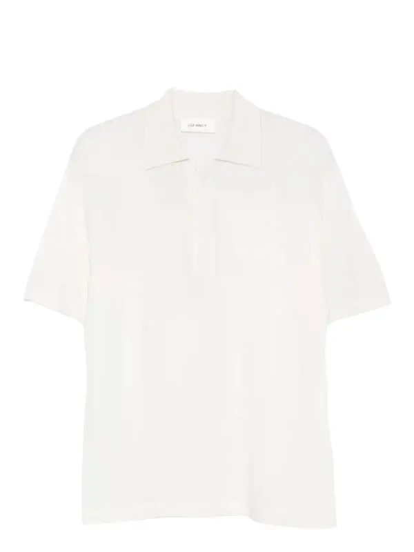 LISA YANG Short-sleeve Knitted Polo Shirt - Neutrals