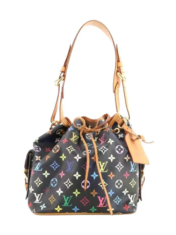 LOUIS VUITTON Petit Noe Monogram Multicolor Bucket Bag - Black