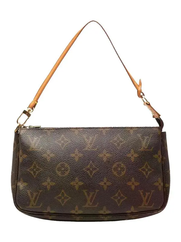 LOUIS VUITTON 2000 Monogram Pochette Accessoires Shoulder Bag - Brown
