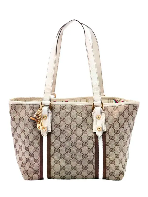 Gucci Gg Canvas Web Jolicoeur Tote Bag - Neutrals