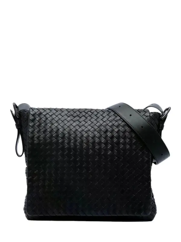 Bottega Veneta Woven Nappa Leather Crossbody Bag - Brown