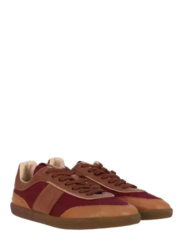 TOD'S Paneled Leather Sneakers - Brown