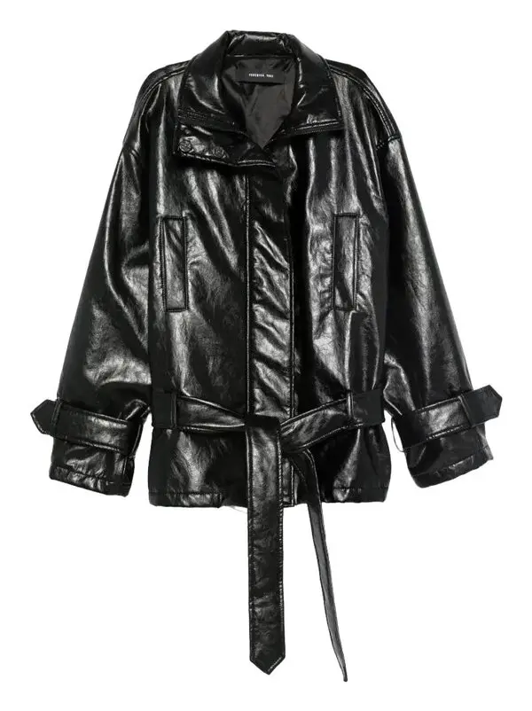 Federica Tosi Belted Zip-up Jacket - Black