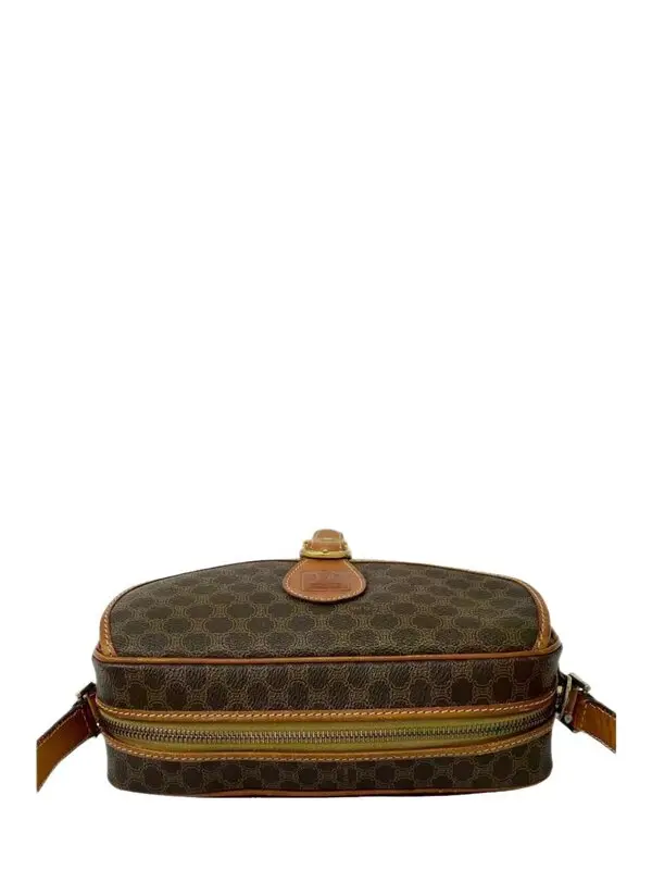 Celine Macadam Coated Canvas Crossbody Bag - Brown